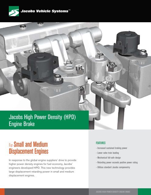 For small and Medium Displacement engines - Jacobs Vehicle ...
