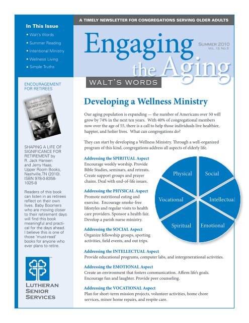 Developing a Wellness Ministry - Wheat Ridge Ministries