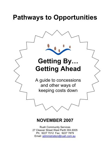 Pathways to Opportunities - Ruah Community Services