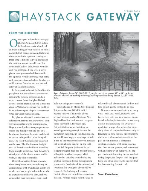 HAYSTACK GATEWAY - Haystack Mountain School of Crafts