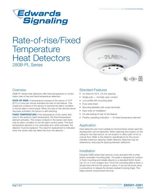 Fixed Temperature Heat Detector