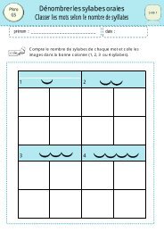 Localiser les syllabes 4 - classeurdecole