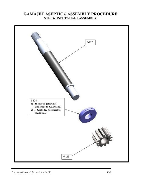 GAMAJET ASEPTIC 6 ASSEMBL