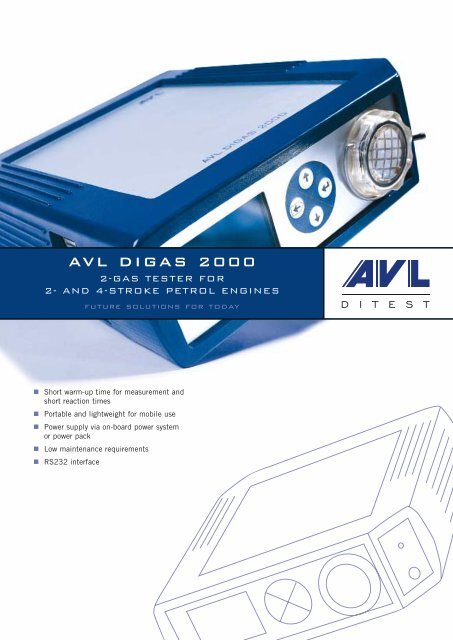 AVL DIGAS 2000 - AVL DiTEST