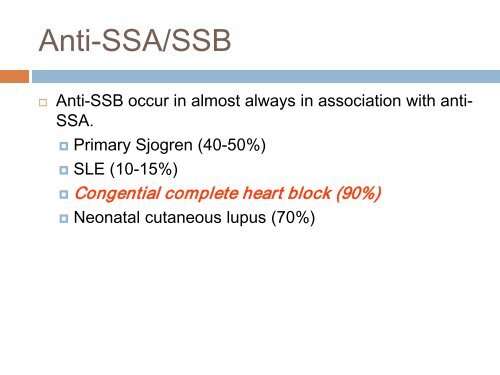 Anti-SSA/SSB Anti-SSB oc