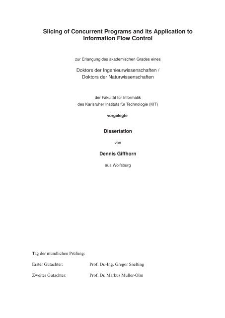 Slicing Of Concurrent Programs And Its Application To Information