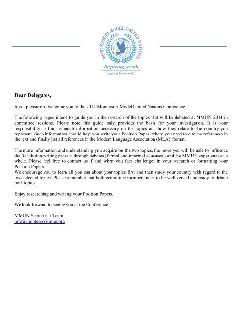 Child Labor - Montessori Model United Nations