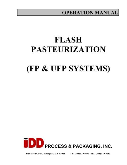 flash pasteurization - IDD Process & Packaging, Inc.