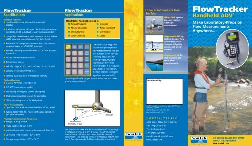 Flowtracker Handheld ADV - GWM-Engineering Oy Flowtracker Handheld ADV - GWM-Engineering Oy