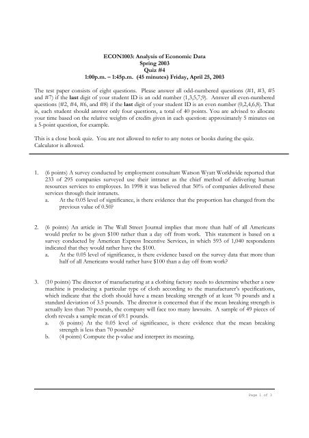 Quiz #4 - Ka-fu Wong