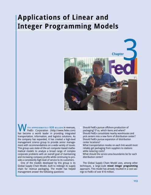 Applications Of Linear And Integer Programming Models Dss Lab Unipi