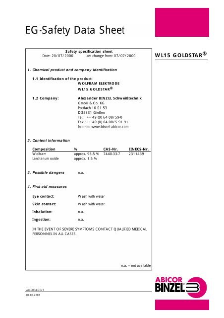 EG-Safety Data Sheet - dpiaca