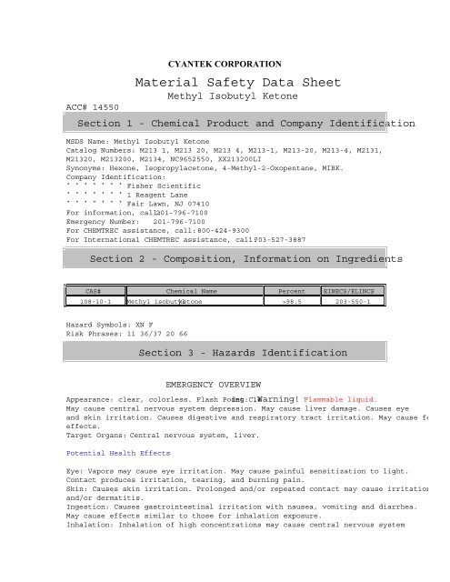 Methyl Isobutyl Ketone (MIBK)