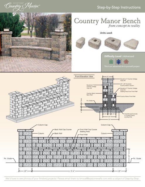 Country Manor Bench - Keystone