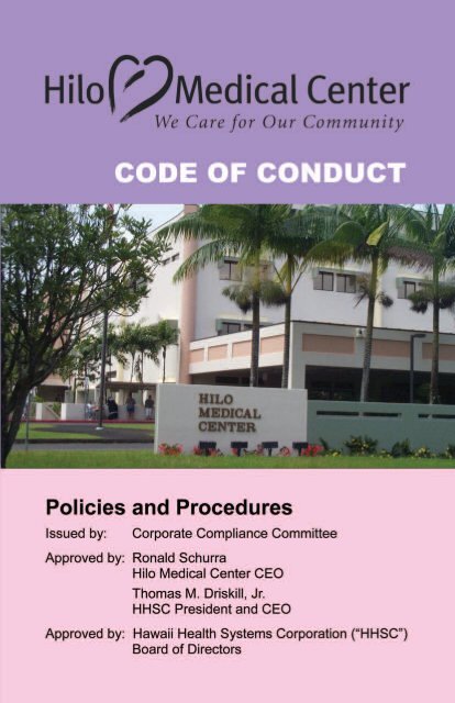 HMC Code of Conduct - Hilo Medical Center - Hawaii Health ...