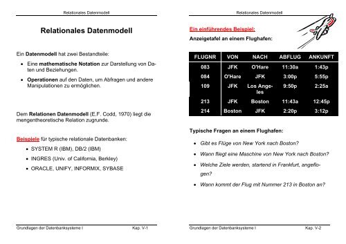 Relationales Datenmodell
