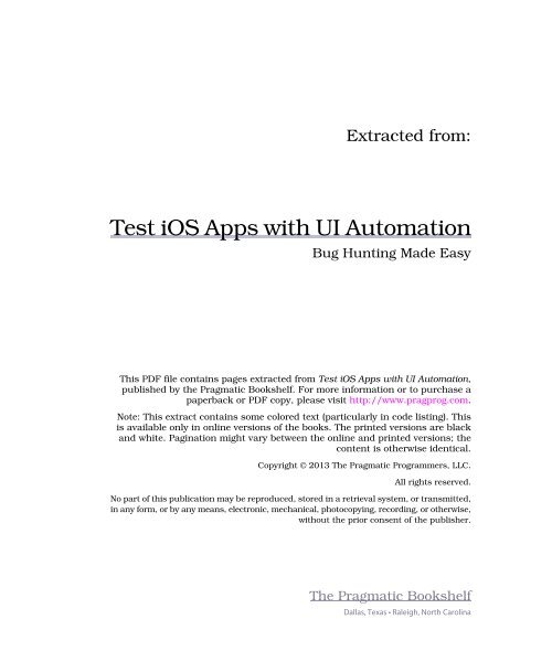 Test iOS Apps with UI Automation