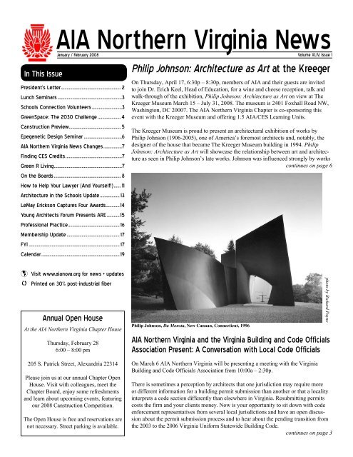 AIA Northern Virginia News