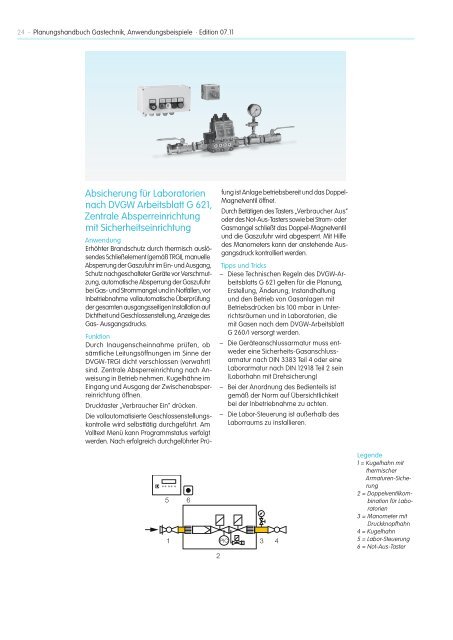 Absicherung für Laboratorien nach DVGW ... - Henkel Gasarmaturen