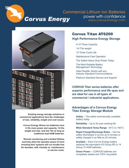 Corvus Commercial Data Sheet email1 - AUVAC
