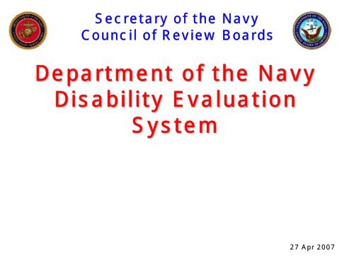 Department of the Navy Disability Evaluation System