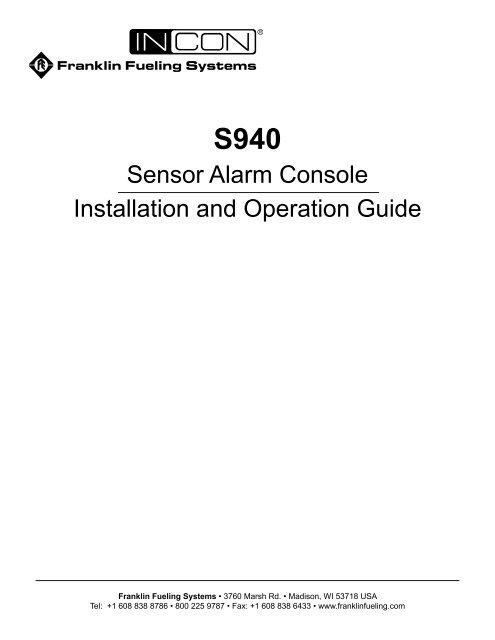 Installation: S940 - Franklin Fueling Systems