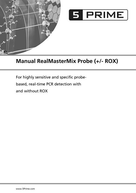 Manual RealMasterMix Probe (+/- ROX) - 5 Prime