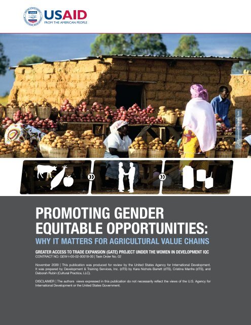 Promoting Gender Equitable Opportunities, Why It Matters