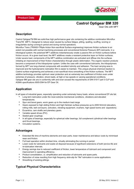 Castrol Optigear BM 320