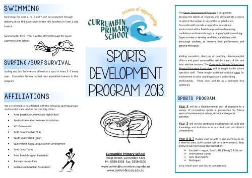 Sports Development - Currumbin Primary School
