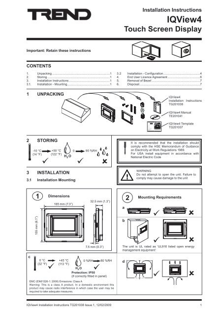 IQView4 Installation Instructions - Trend