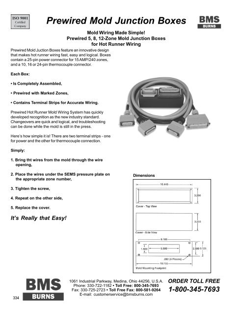 Prewired Mold Junction Boxes - BMS Burns