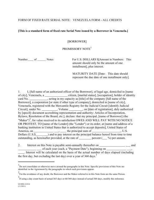 FORM OF FIXED RATE SERIAL NOTE - Export-Import Bank of the ...