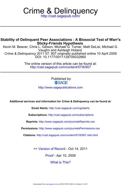 Kevin M. Beaver, Chris L. Gibson, Michael G. Turner, Matt DeLisi ...