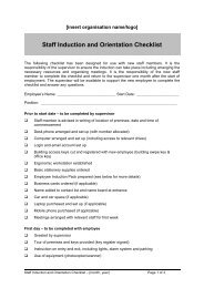 Contractor WHS Induction Checklist - Staff