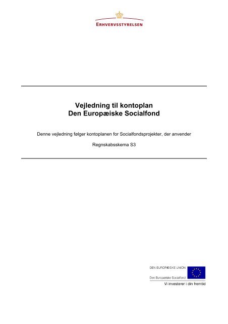 Vejledning til kontoplan Den EuropÃ¦iske ... - Erhvervsstyrelsen