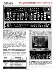 TRANSMISSION TEST SET 807 TTS - Convex Corporation