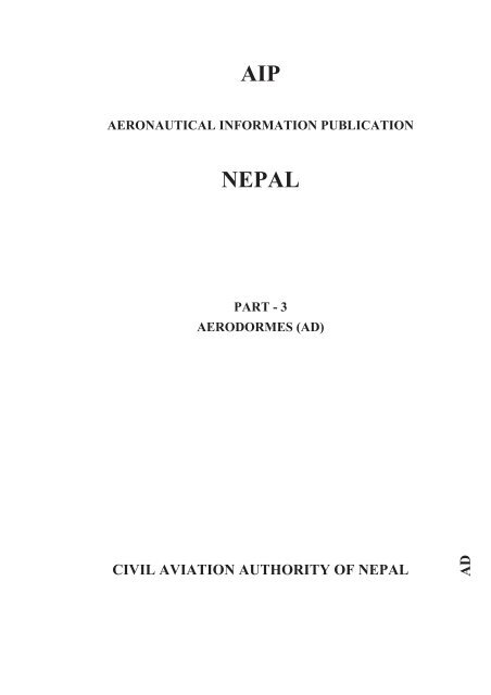 AIP 2010-Aerodrome.pdf - Civil Aviation Authority of Nepal