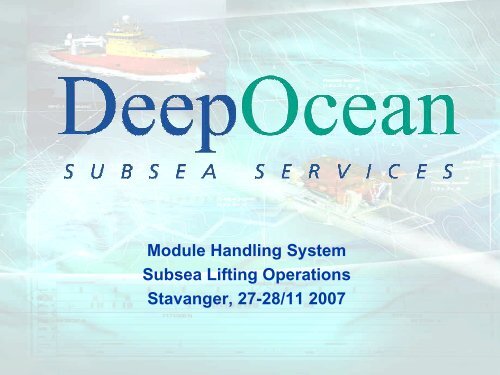 Subsea Module Handling