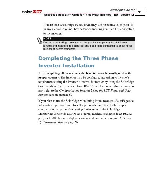 Installing the Inverter