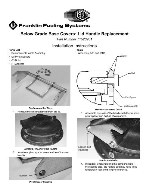 Lid Handle Replacement Instructions - Franklin Fueling Systems