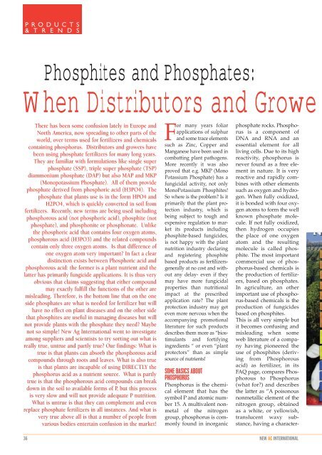 Phosphites and Phosphates - Spectrum Analytic Inc