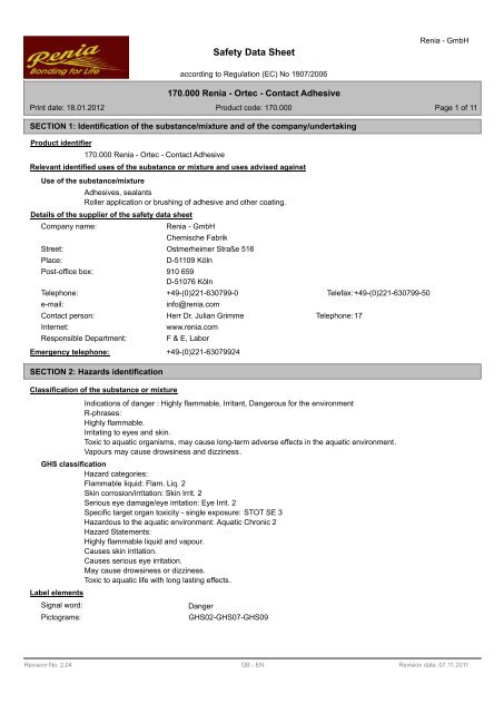 Safety Data Sheet - Algeos