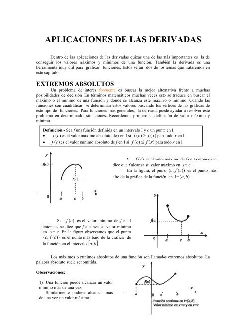 APLICACIONES DE LAS DERIVADAS