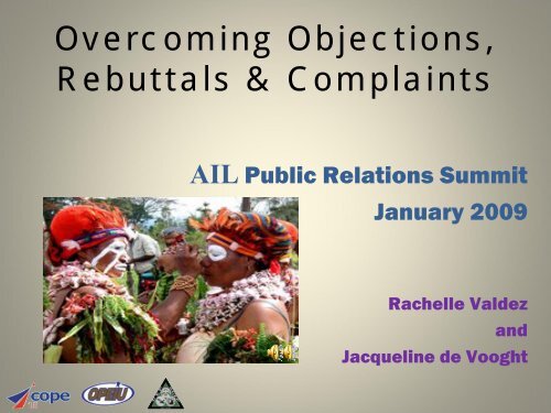 How to Handle Complaints, Objections, Rebuttals - American ...