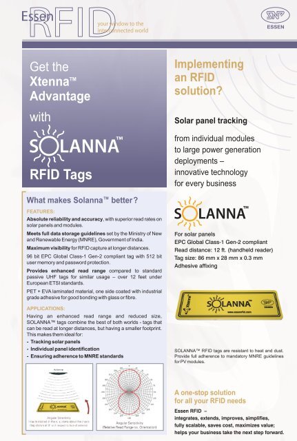 For Solar Panel - ESSEN RFID india
