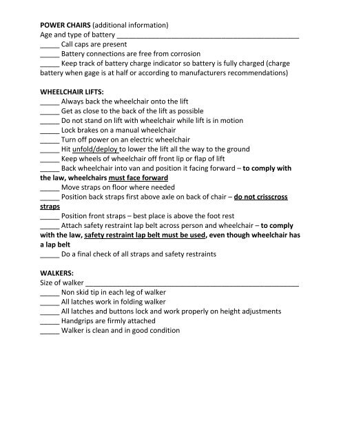 POWER CHAIRS (additional