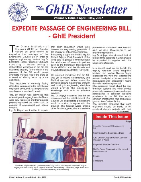 April/May 2007 - Ghana Institution of Engineers (GhIE)