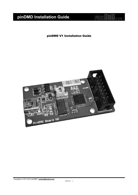 pinDMD Installation Guide