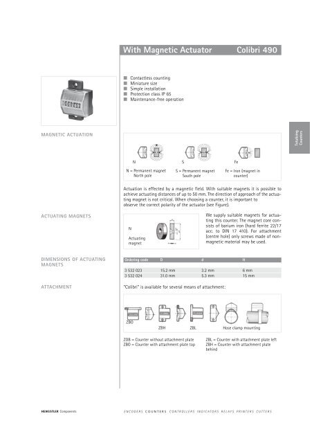 With Magnetic Actuator Colibri 490